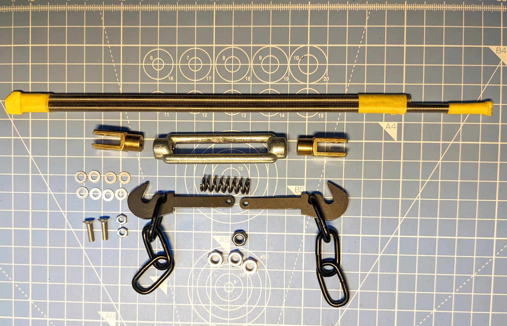 Drawgear Kit For 5 Inch Gauge Railway Wagon GL5